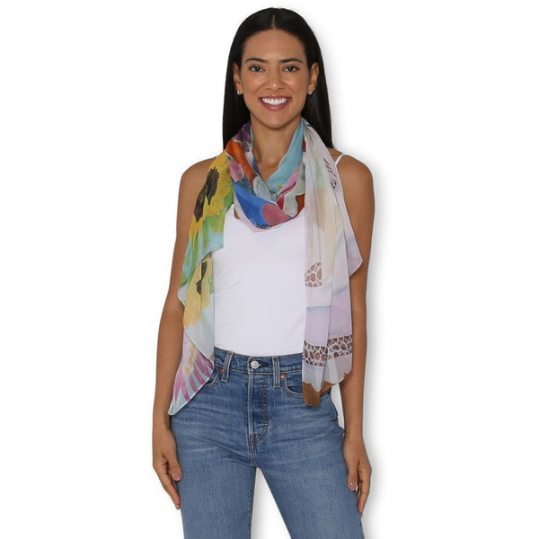 Artists Label Scarf - Flowering Beauty - Vanilla House Coorparoo
