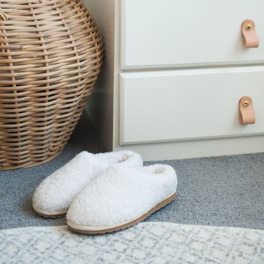Joy Teddy Natural Slippers - Vanilla House Coorparoo