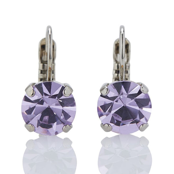 Austrian Crystal Drop Earring Violet - Vanilla House Coorparoo