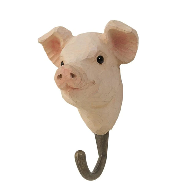 Hand Carved Pig Hook - Vanilla House Coorparoo